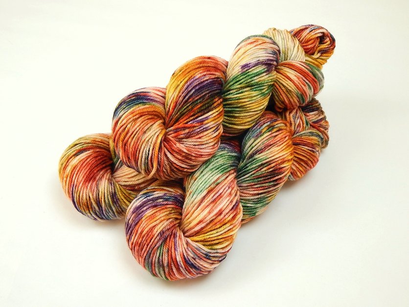 Hand Dyed Yarn, DK Weight Superwash Merino Wool - Potluck Crayons ...