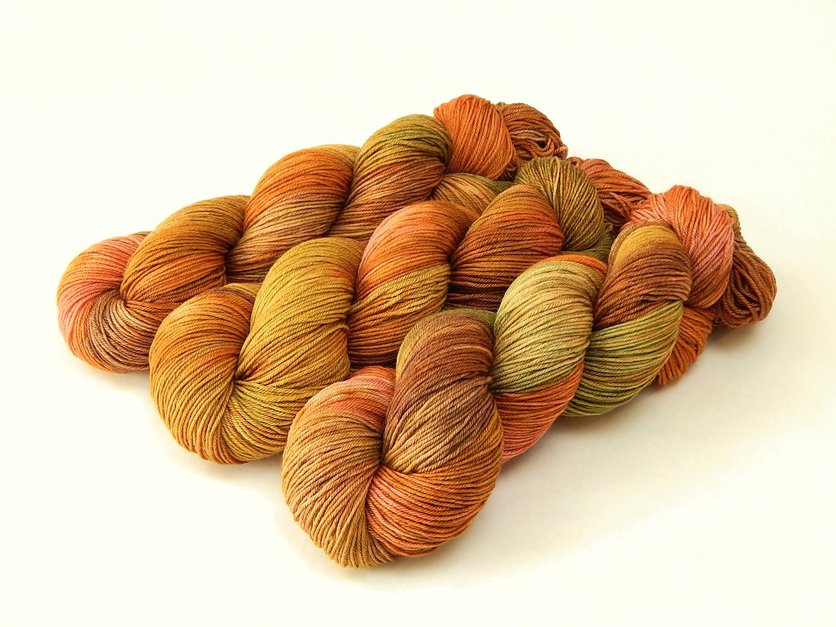 Hand Dyed Yarn, Fingering Sock Weight 4 Ply Superwash Merino Wool ...