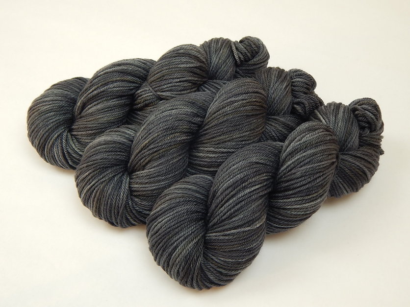 Hand Dyed Yarn, Worsted Weight 100% Superwash Merino Wool - Slate Grey ...